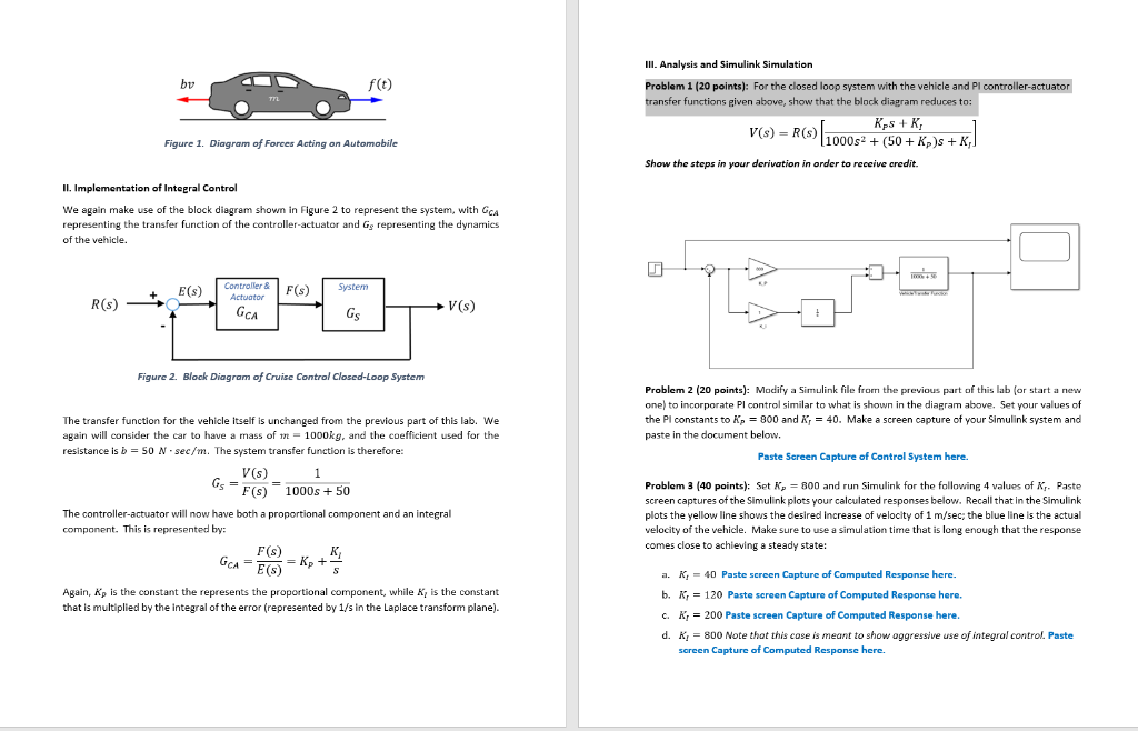 Solved For the closed loop system with the vehicle and | Chegg.com
