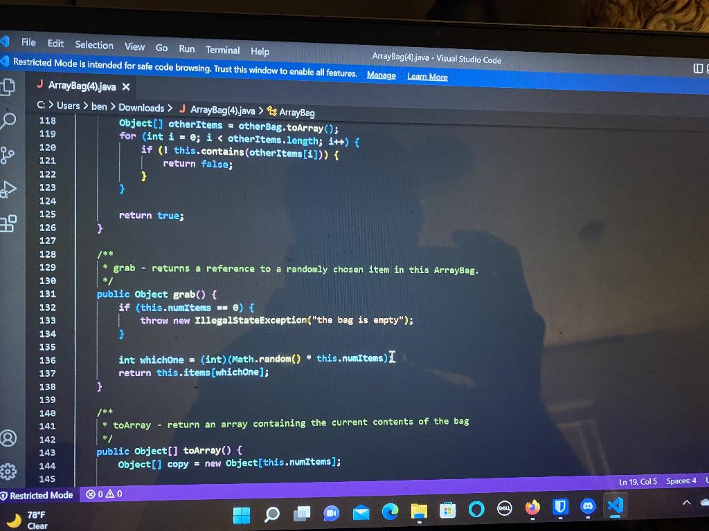 Solved In ArrayBag.java, add the methods described below to | Chegg.com