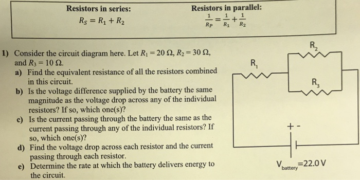 Solved Resistors in series: Resistors in parallel: Rs R +R2 | Chegg.com