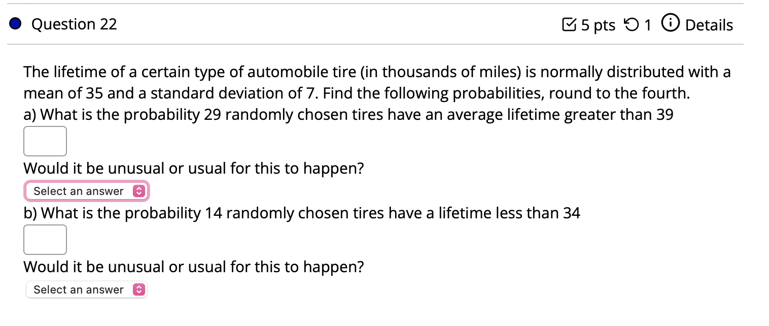 Solved The lifetime of a certain type of automobile tire (in | Chegg.com