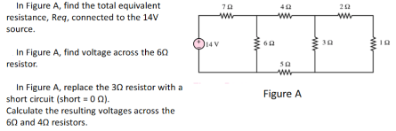 Solved In Figure A, find the total equivalent resistance, | Chegg.com