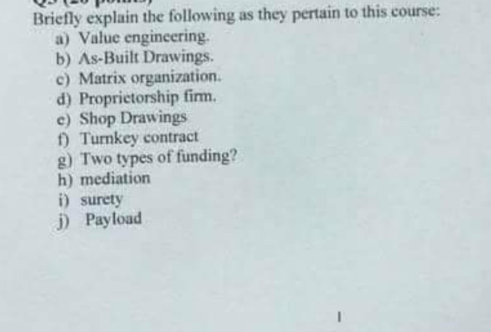 Solved Briefly explain the following as they pertain to this | Chegg.com