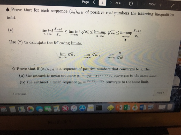 Solved Page 44 OM ZoOM Prove that for each sequence (n)nEN | Chegg.com