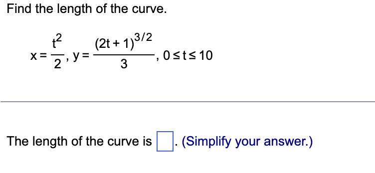 Solved Find the length of the curve. | Chegg.com