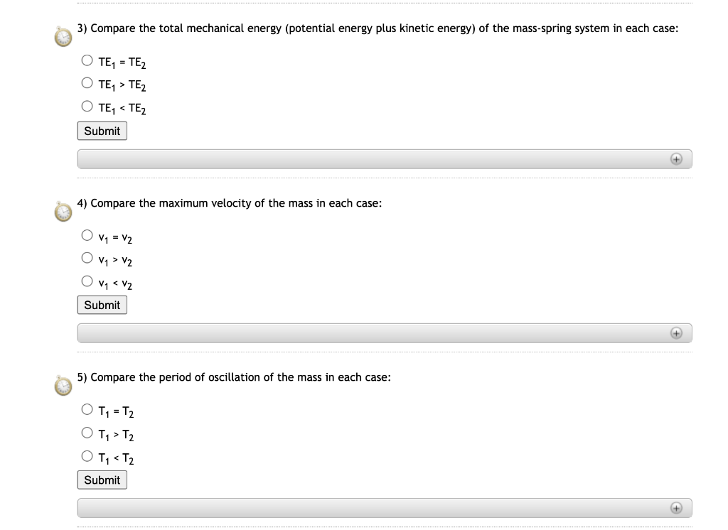 Solved Simple Harmonic Motion Limited Attempt Cluster Item | Chegg.com Solved Simple Harmonic Motion Limited Attempt Cluster Item | Chegg.com