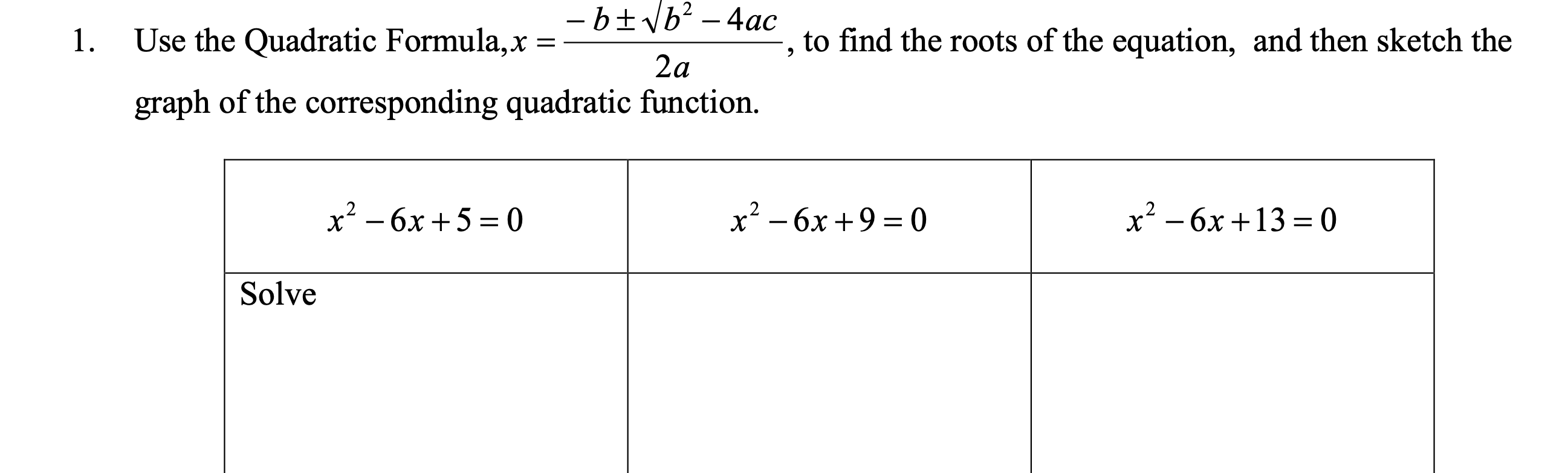 Solved 1. to find the roots of the equation, and then sketch | Chegg.com