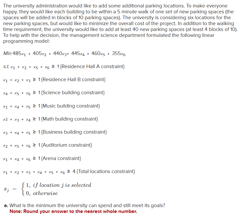 Solved The university administration would like to add some | Chegg.com