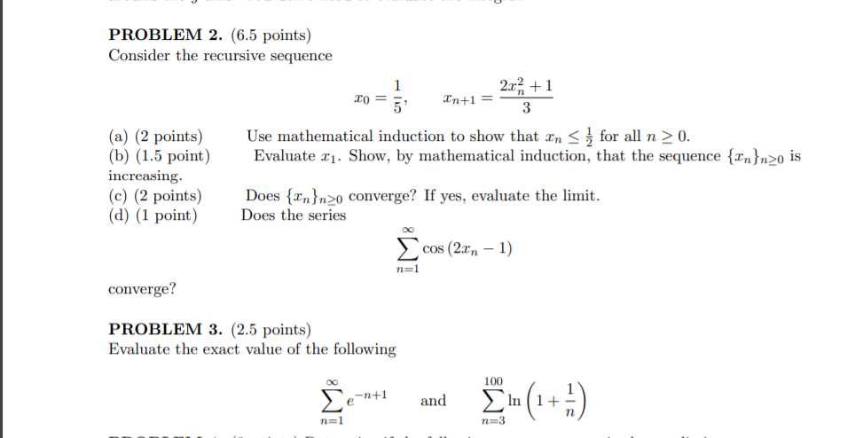 Solved Problem 2 65 Points Consider The Recursive 3682