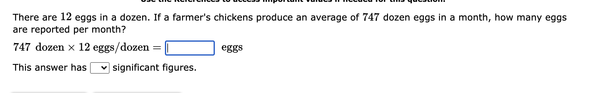 Solved There are 12 eggs in a dozen. If a farmer's chickens | Chegg.com