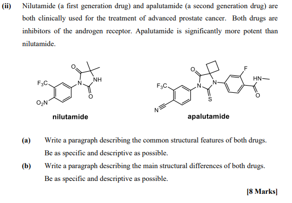 Solved Nilutamide (a first generation drug) and apalutamide | Chegg.com