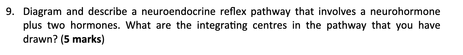 Solved 9. Diagram and describe a neuroendocrine reflex | Chegg.com