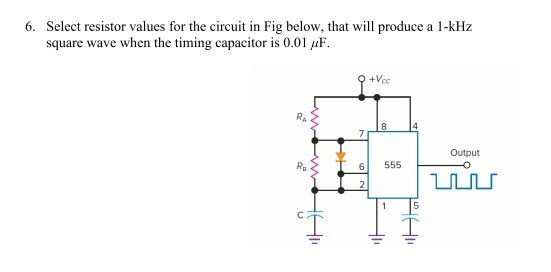 Solved 6. Select resistor values for the circuit in Fig | Chegg.com