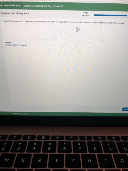 Solved 0 Save & End Certify Lesson: 7.2 Counting Our Way to | Chegg.com