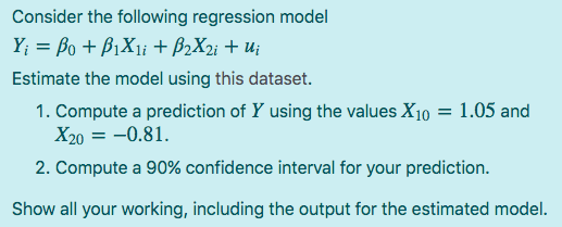 Solved Consider the following regression model Y; = Bo + | Chegg.com