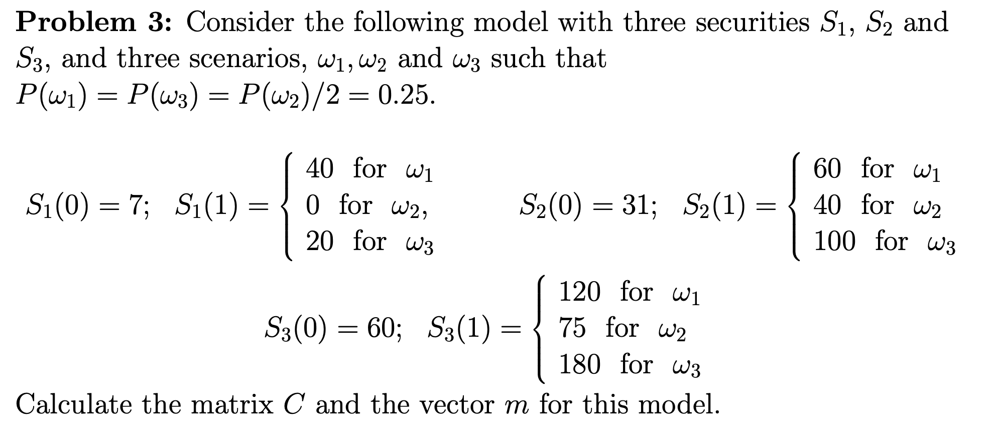 Solved Problem 3: Consider the following model with three | Chegg.com