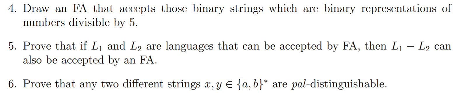 Solved 4. Draw an FA that accepts those binary strings which | Chegg.com