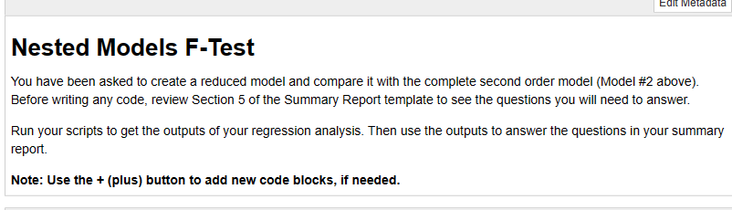 Solved Model \#1 - First Order Regression Model with | Chegg.com