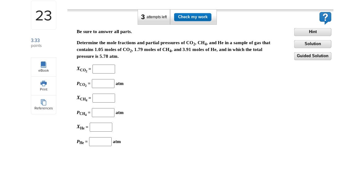 Solved 23 3.33 points eBook Print References 3 attempts left | Chegg.com