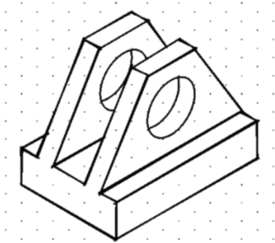 Solved show the front view, top view and right side view of | Chegg.com