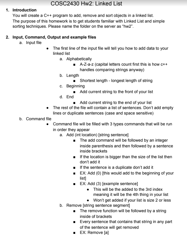 Solved C++ Need help with hw, not sure how to approach the | Chegg.com