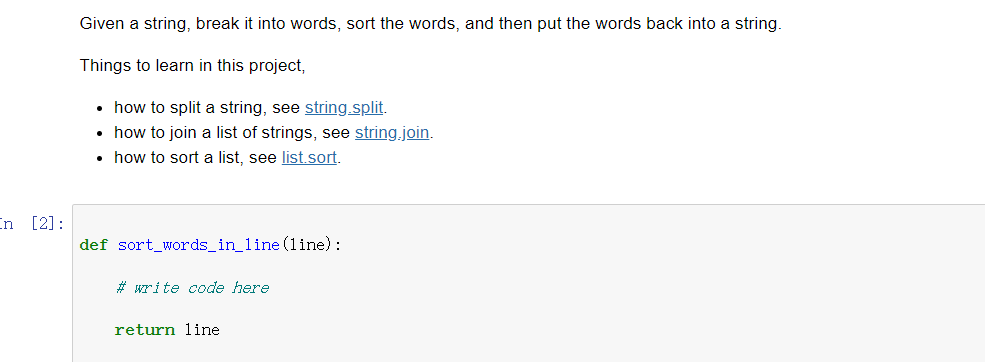 Solved Given a string, break it into words, sort the words, | Chegg.com