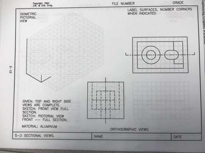 Solved GIVEN: TOP AND RIGHT SIDE VIEWS ARE COMPLETE. | Chegg.com