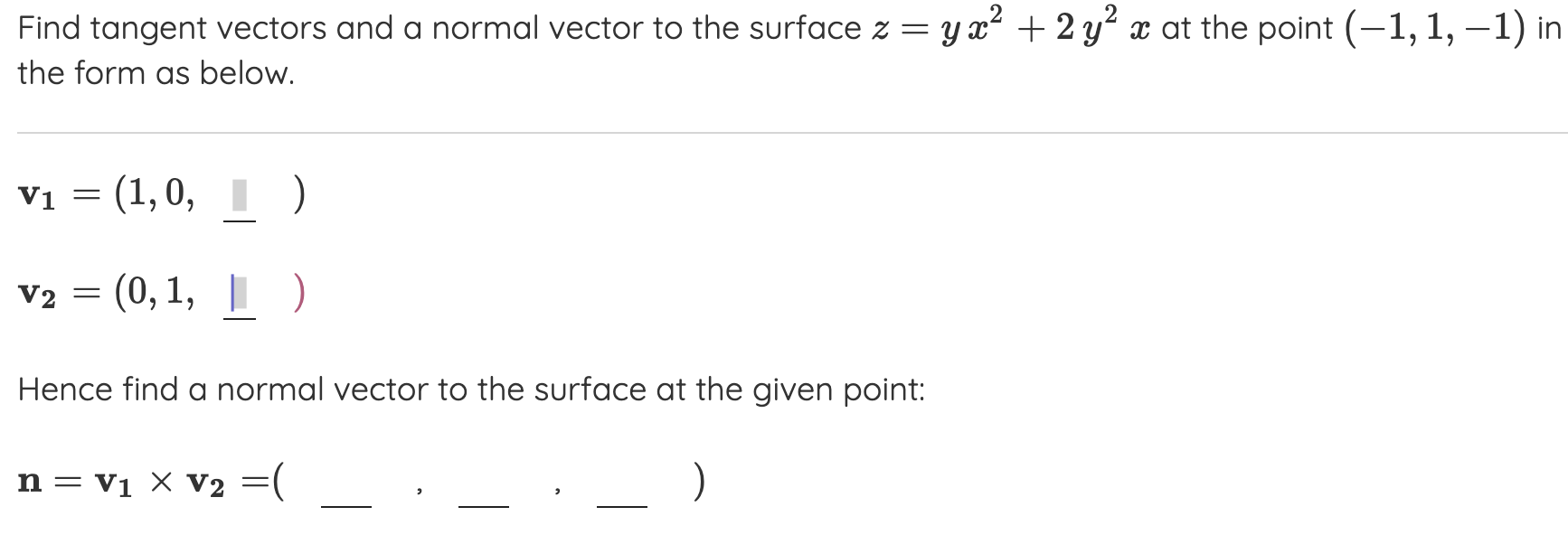 Solved Find tangent vectors and a normal vector to the | Chegg.com