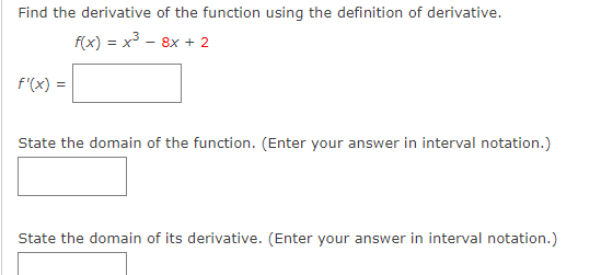 Solved Find the derivative of the function using the | Chegg.com
