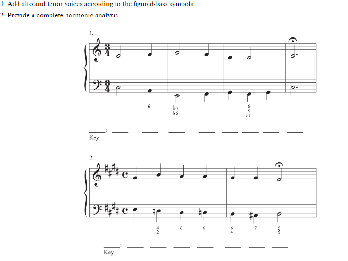 Solved 1.) ﻿Add alto and tenor voices according to the | Chegg.com