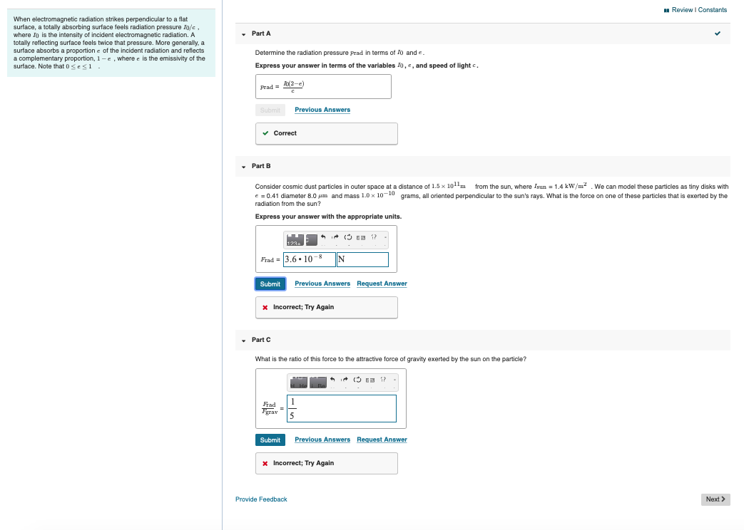 Solved Review Constants Part A When electromagnetic | Chegg.com
