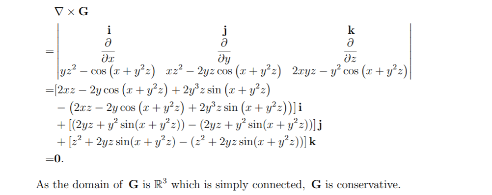 Solved Vector calculus, conservative | Chegg.com