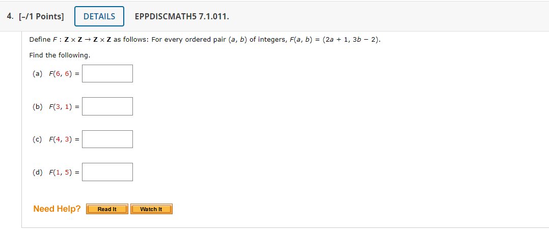 Solved Define F:Z×Z→Z×Z as follows: For every ordered pair | Chegg.com