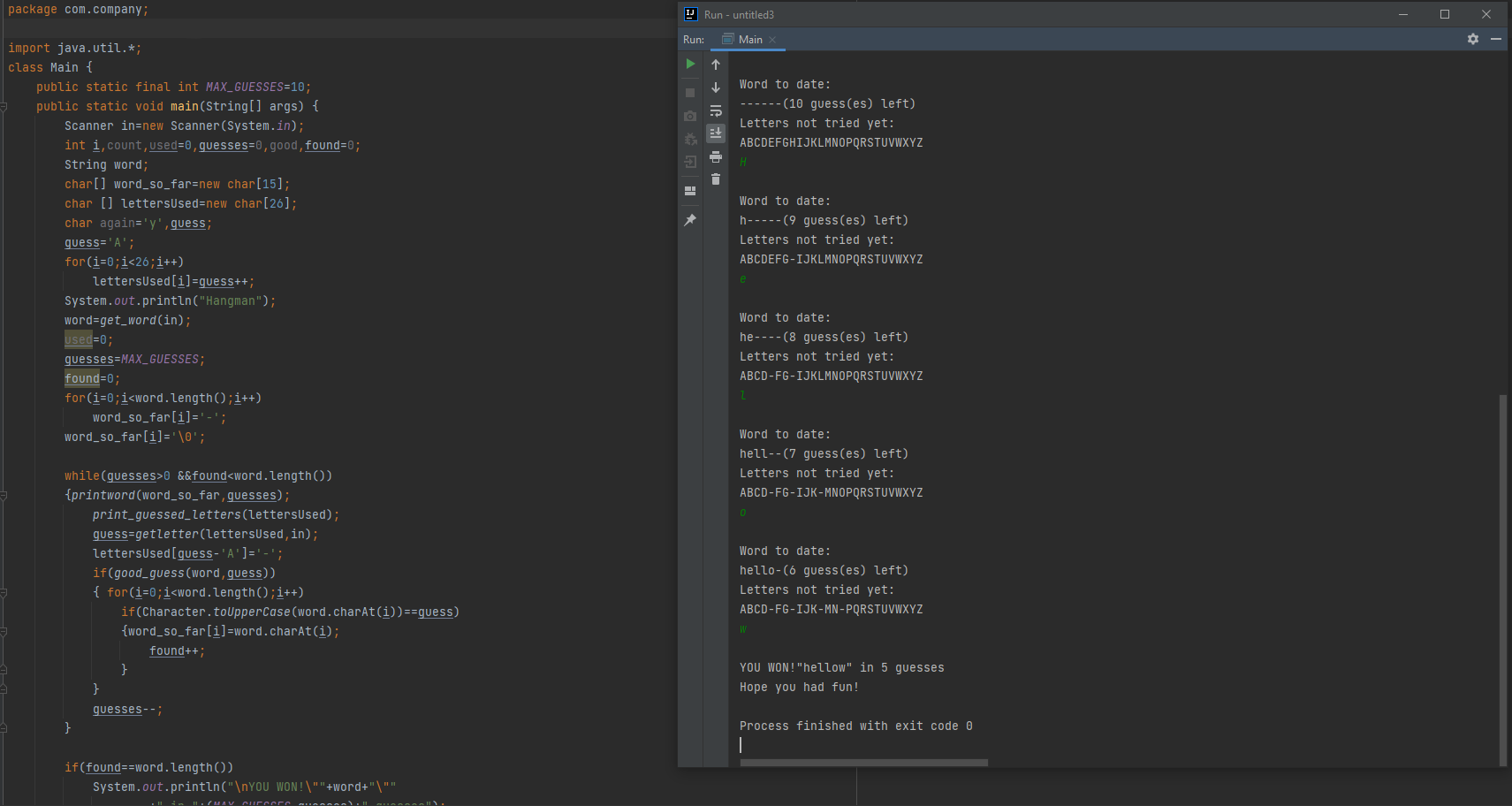 Solved Write A Game Of Hangman Using Arrays Allow The User 