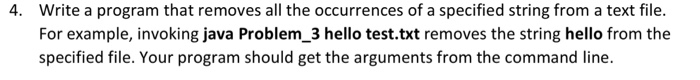 Solved 4. Write a program that removes all the occurrences | Chegg.com