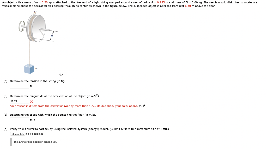 Solved An object with a mass of m=5.20 kg is attached to the | Chegg.com