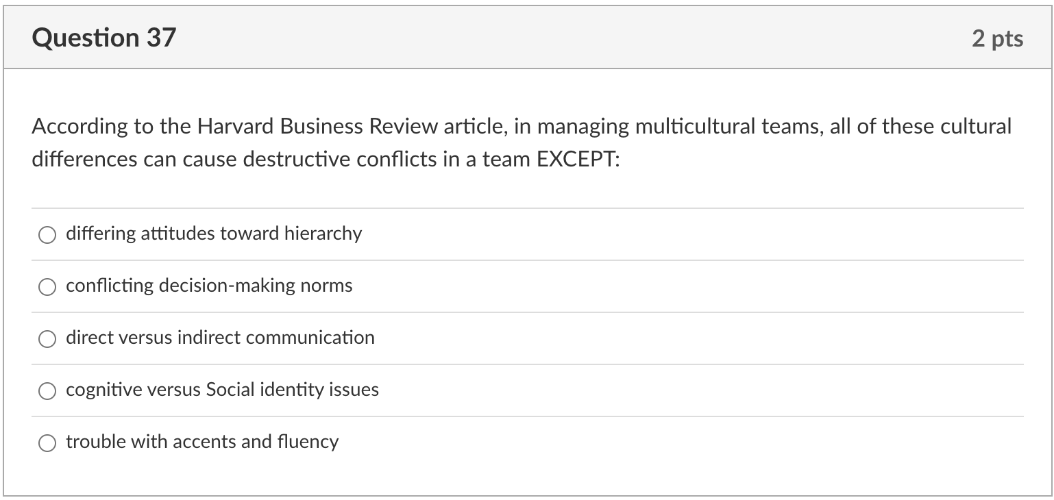 Solved According to the Harvard Business Review article, in | Chegg.com