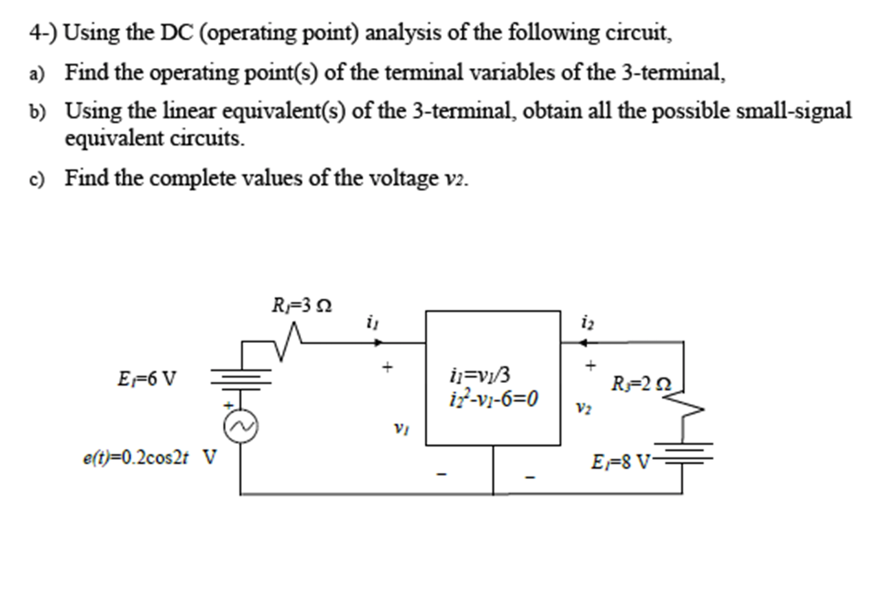 Solved 4-) Using the DC (operating point) analysis of the | Chegg.com