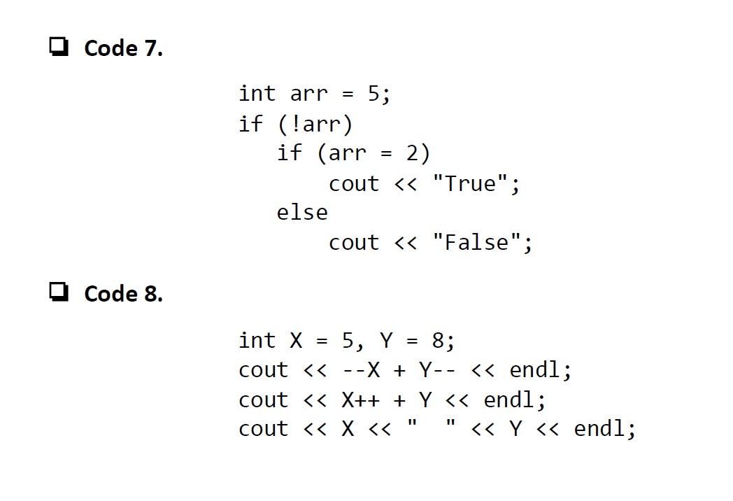Solved Code 7 Int Arr 5 If Arr If Arr 2 Cout 
