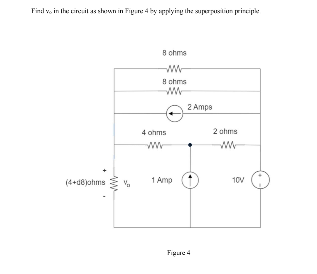 Solved Find \( \mathrm{v}_{\mathrm{o}} \) ﻿in the circuit as | Chegg.com