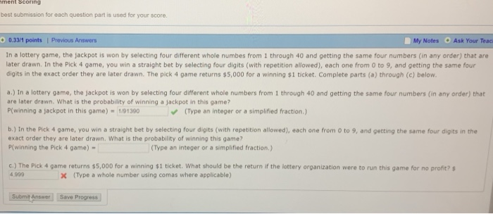 Solved ment Scoring best submission for each question part | Chegg.com
