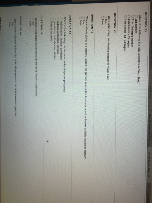 Solved Which of the following is a valid declaration in | Chegg.com