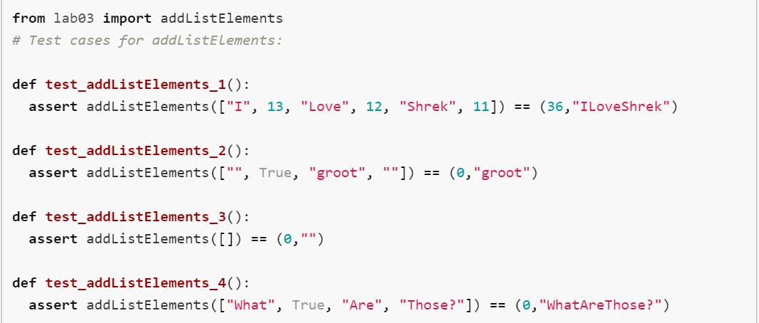 Solved def addListElements (alist): -write a funciton that | Chegg.com