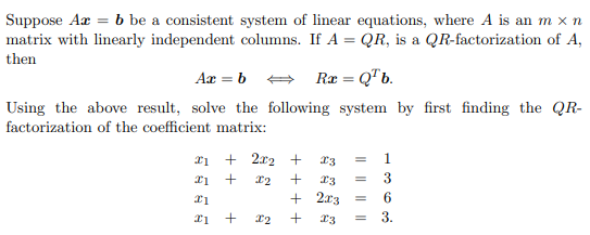 Solved Suppose Ax B Be A Consistent System Of Linear