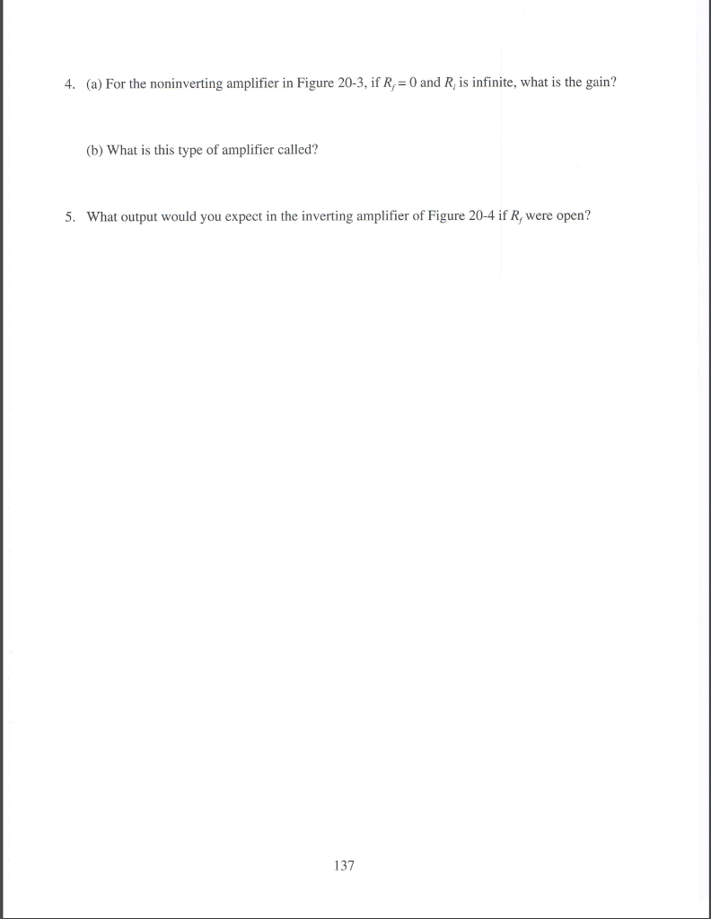 Solved Name Date Class Linear Op-Amp Circuits Reading: Floyd | Chegg.com