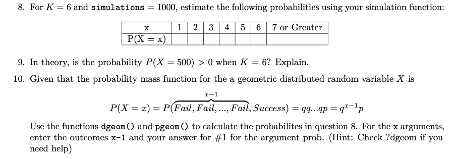 Solved A random variable with the geometric probability | Chegg.com