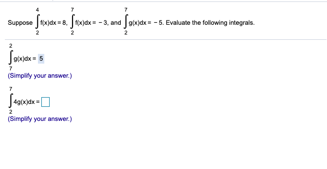 Solved Consider two functions f and g on [3,7] such that | Chegg.com