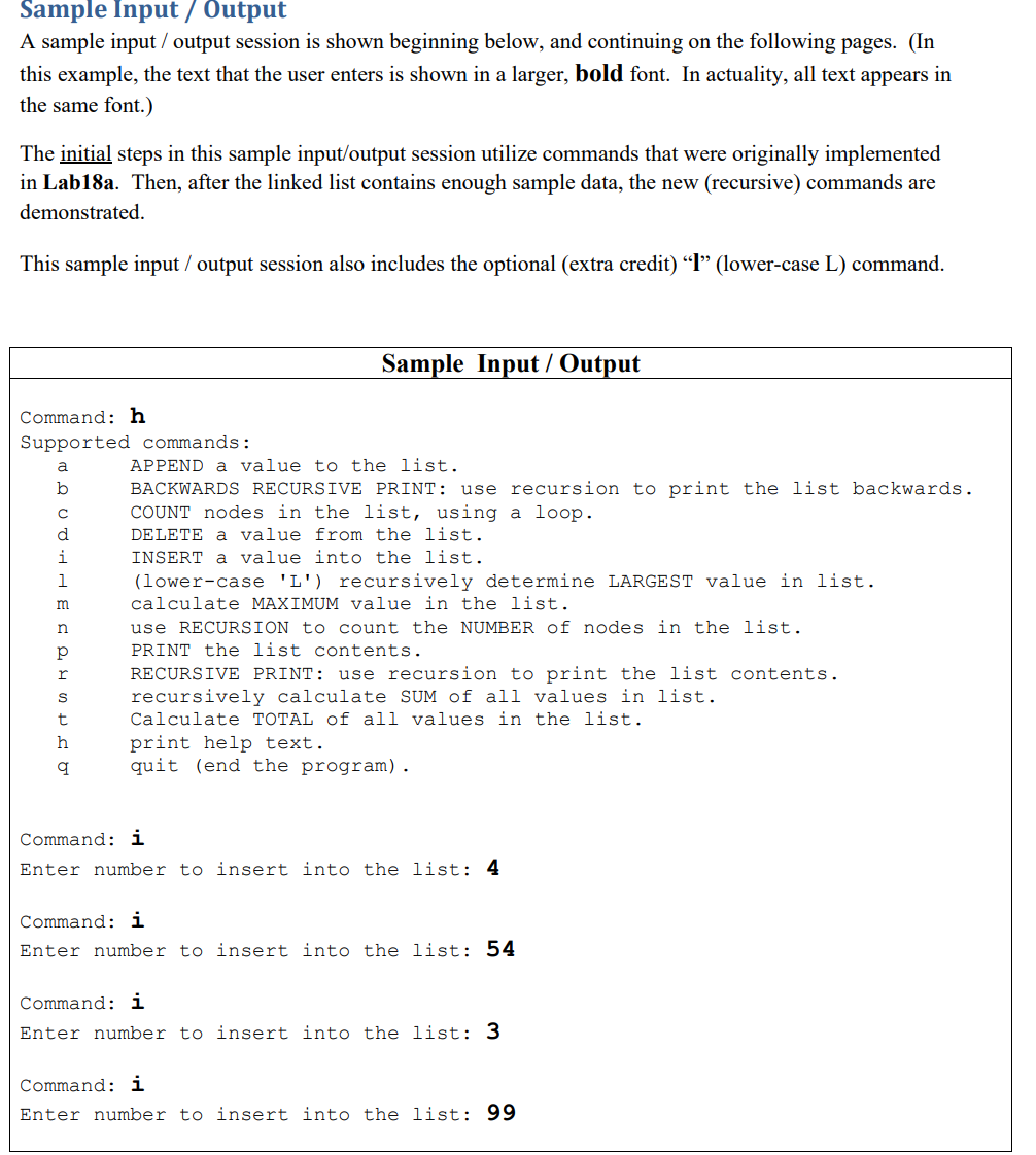 Solved The commands (from Lab 18a) that must still be | Chegg.com
