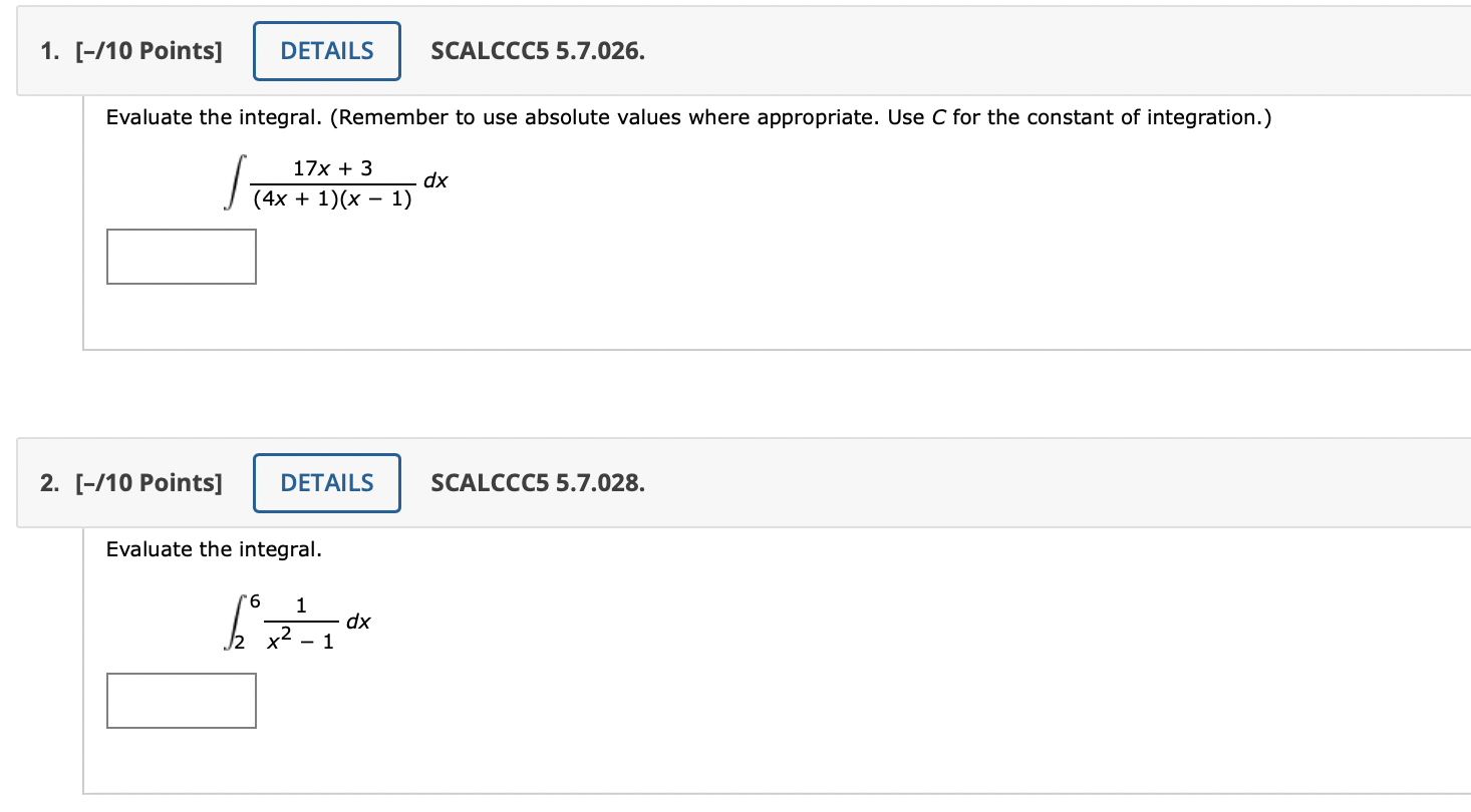 Solved Evaluate the integral. (Remember to use absolute | Chegg.com