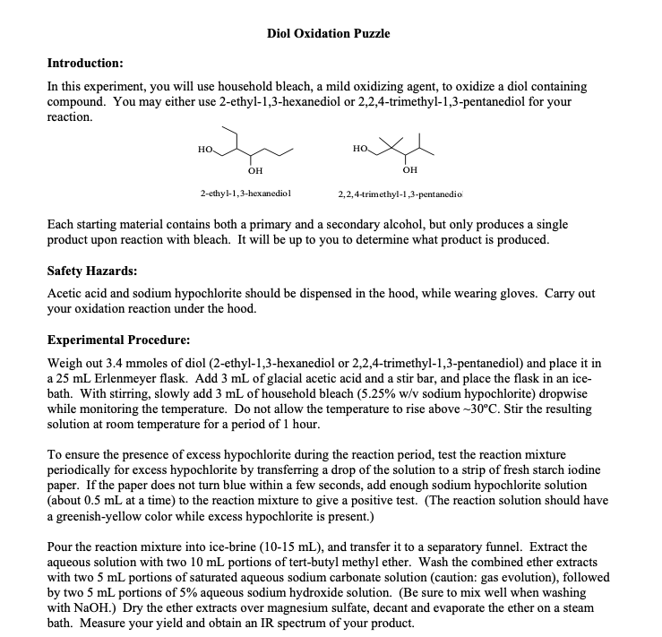 Solved Balanced chemical reaction is: C8H18O2 + 2NaOCl ---> | Chegg.com