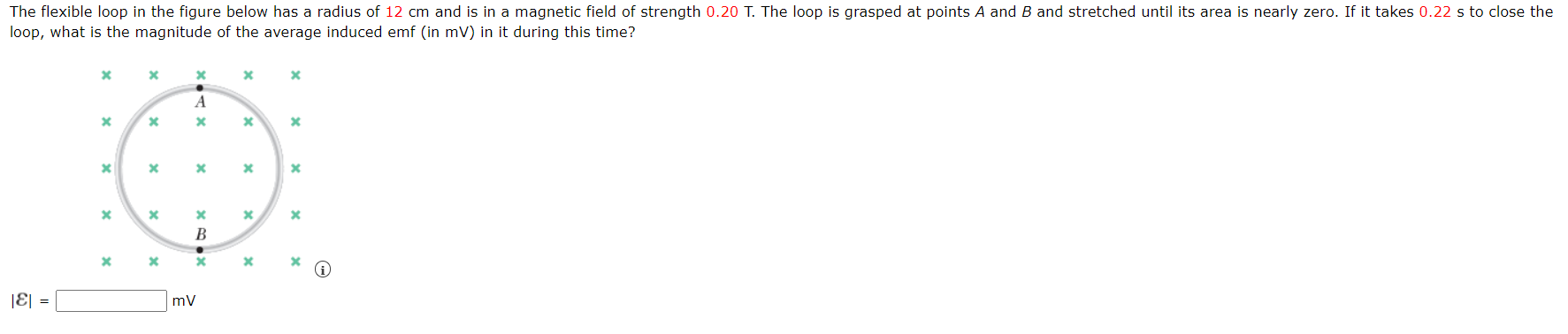 Solved loop, what is the magnitude of the average induced | Chegg.com